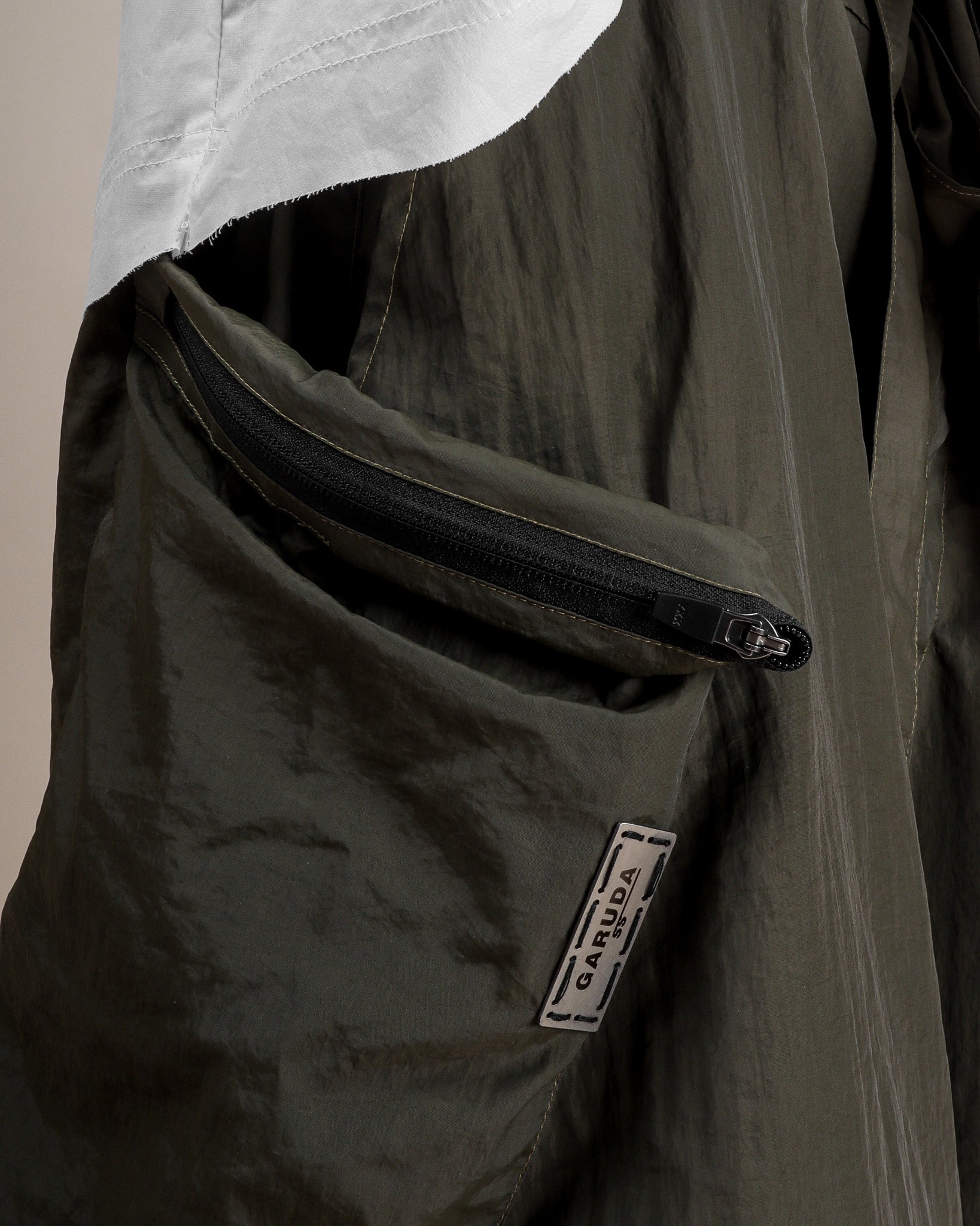 Polyester Parachute Pants - Olive – GARUDA_SS