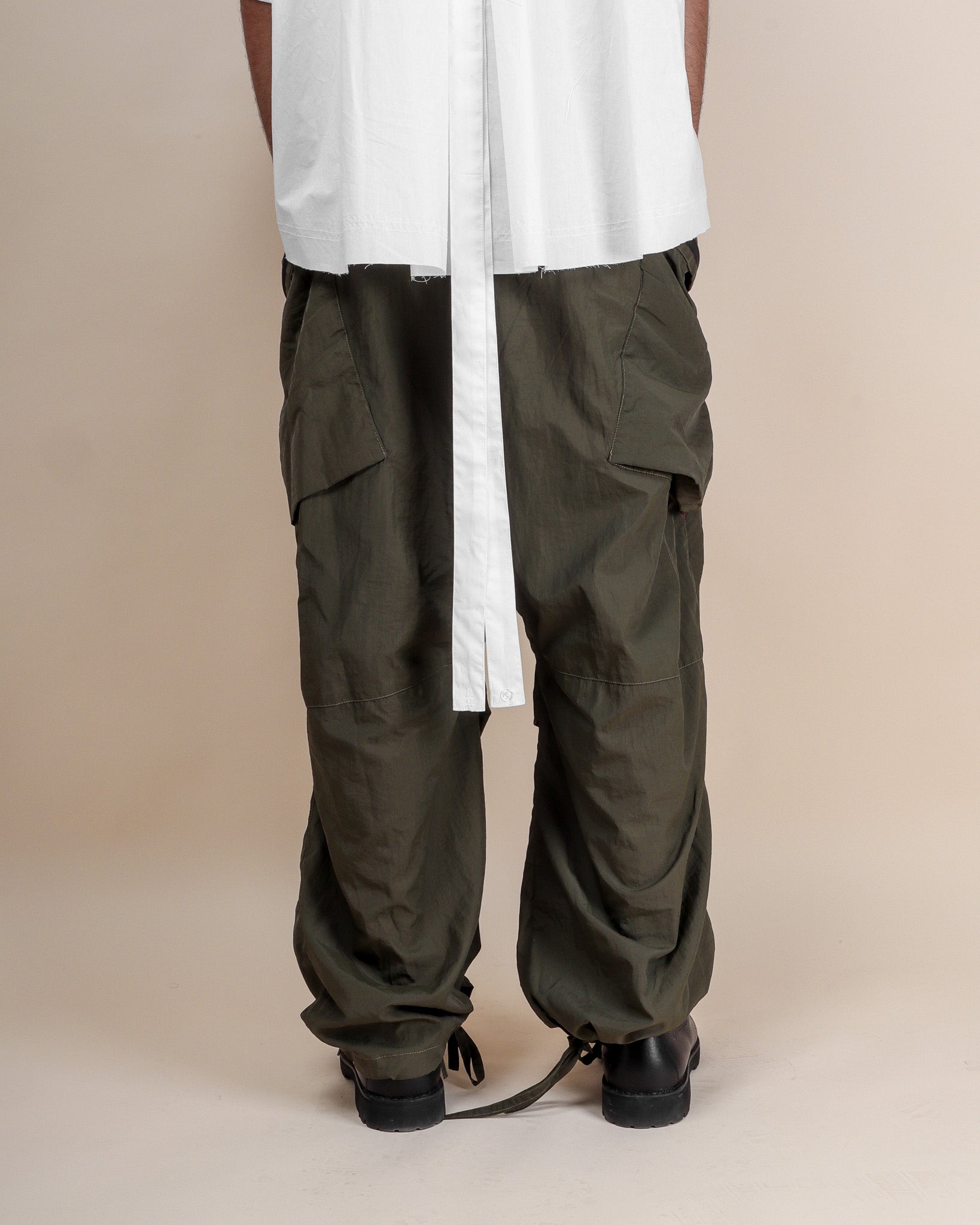 Polyester Parachute Pants - Olive – GARUDA_SS